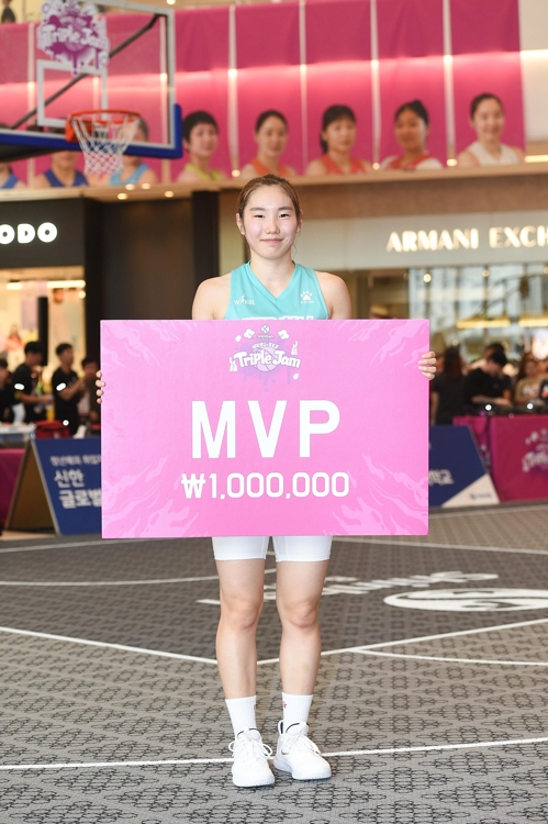 하나은행, WKBL 3대3 트리플 잼 우승…MVP 김지영 | 연합뉴스