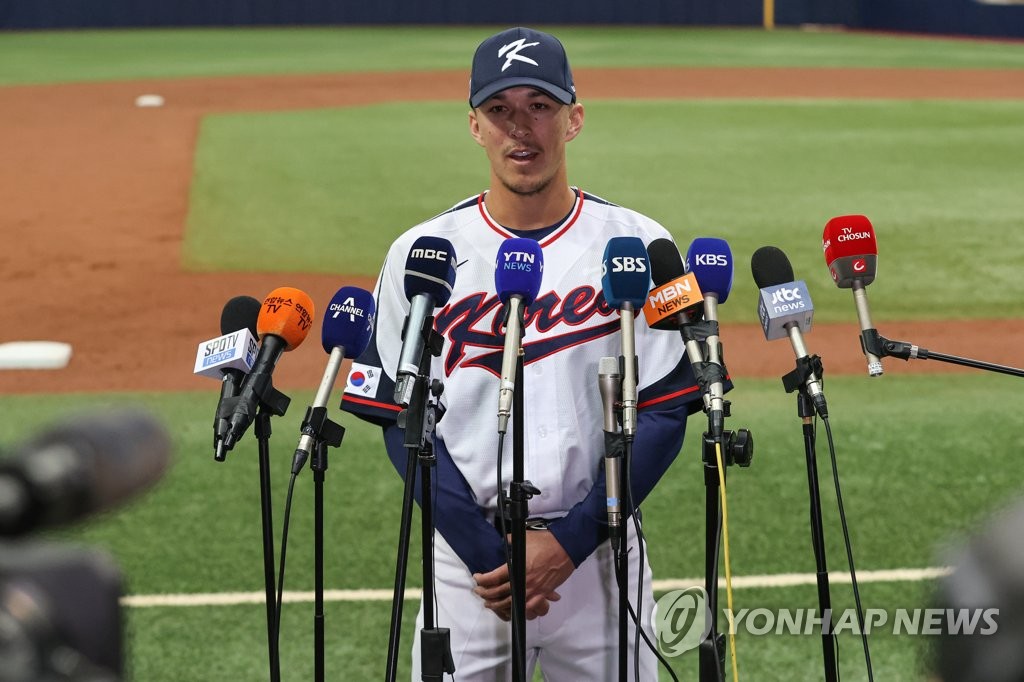 Tommy Edman of S. Korean WBC team | Yonhap News Agency