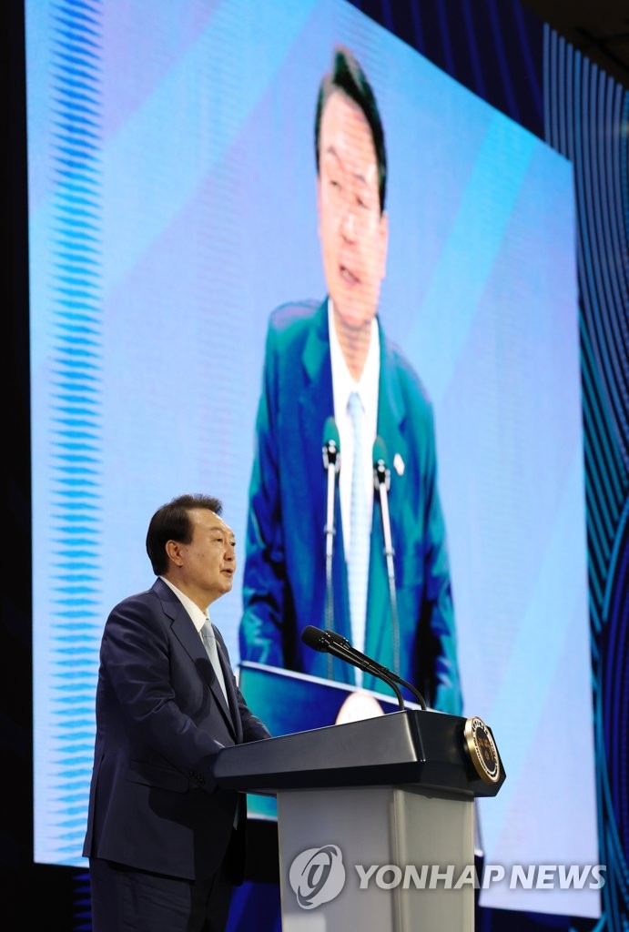 윤 대통령 아시아개발은행 연차총회 축사 연합뉴스