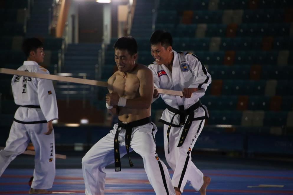 N. Korean taekwondo demonstration performances | Yonhap News Agency