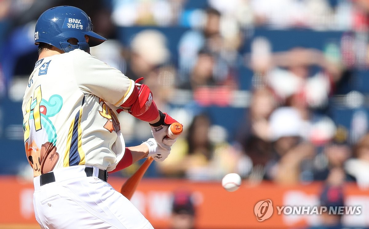 손아섭 KBO 최초 8년 연속 150안타 순간 | 연합뉴스