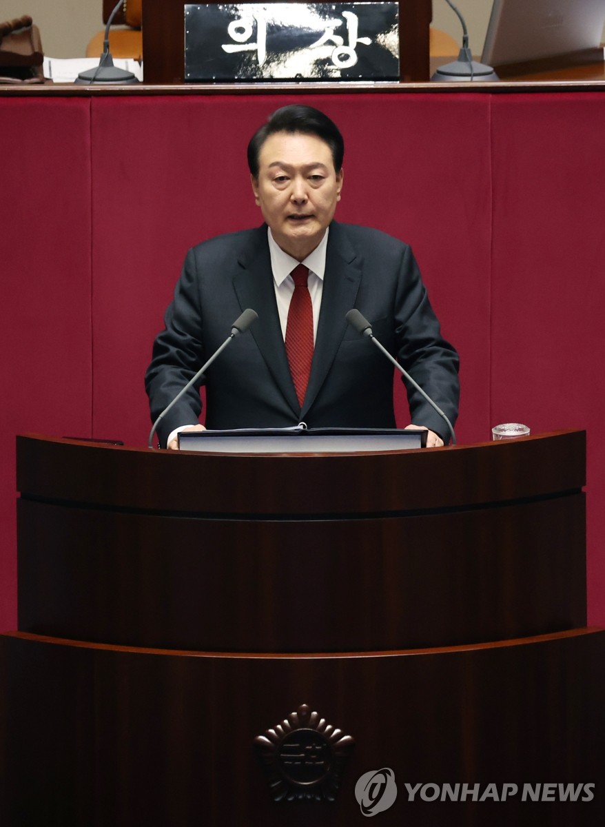 Yoon Delivers Budget Speech Yonhap News Agency